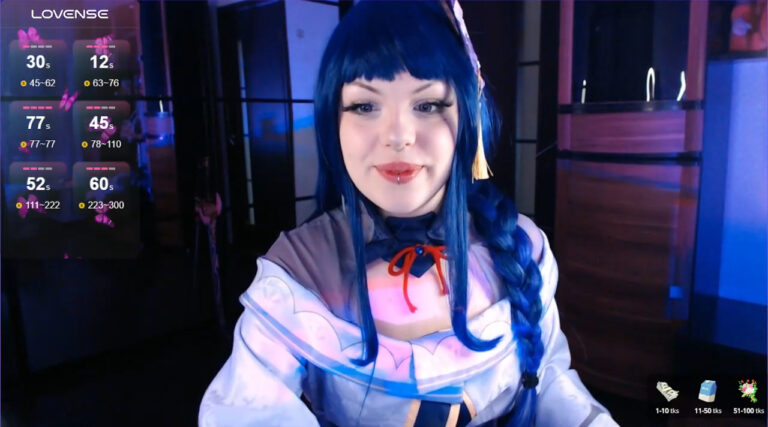 Everlee_r’s Stunning Raiden Shogun Cosplay Show | Sexy Fandom